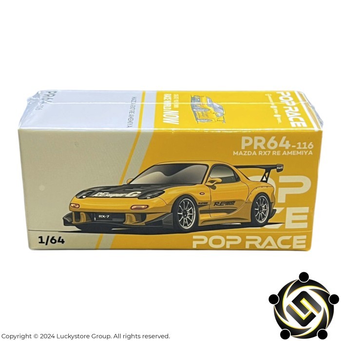 Jual POP RACE POPRACE 1:64 MAZDA RX-7 FD3S RE-AMEMIYA WIDEBODY YELLOW ...