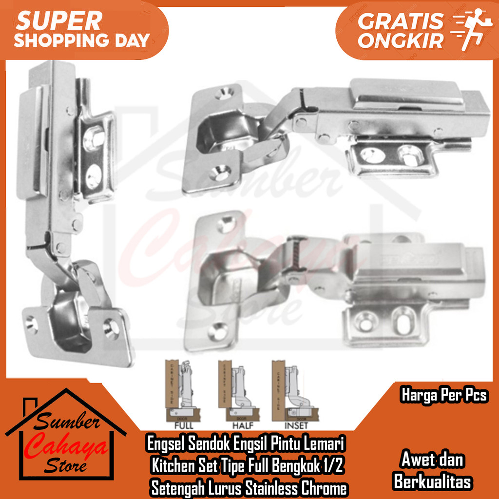 Jual Dekkson Engsel Sendok Engsil Pintu Lemari Kitchen Set Tipe Full ...