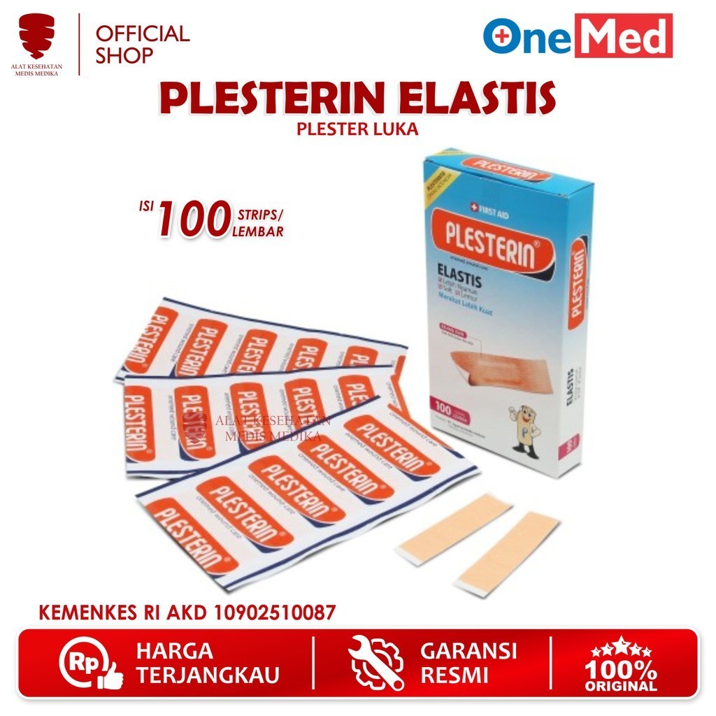 Jual Onemed Plesterin Elastis Isi 100 Alat Bantu Kesehatan P3K Plester ...