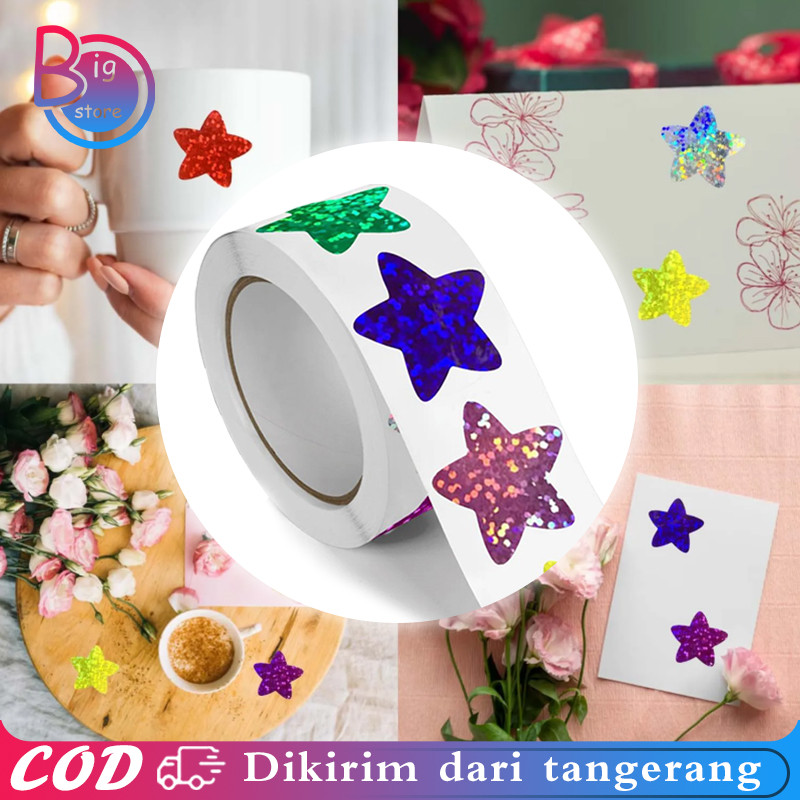 Jual Reward Sticker Stiker Bintang 500cps Stiker Bintang Kecil Stiker ...