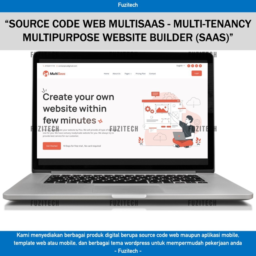 Jual SOURCE CODE APLIKASI WEB MULTISAAS - MULTI-TENANCY MULTIPURPOSE WEBSITE BUILDER (SAAS) D103 ...