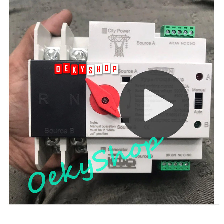 Jual Saklar Switch Otomatis ATS Pemindah Listrik PLN Solar Genset 2P ...