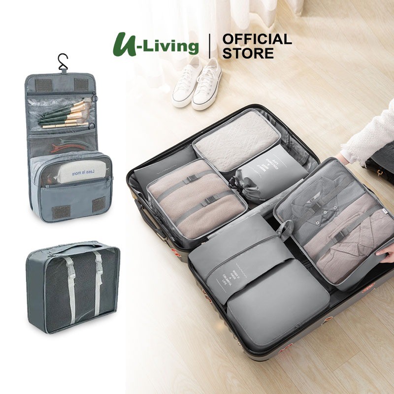 Jual U-Living Tas Travel Bag Set 8 in 1 Organizer Koper Storage Tas ...