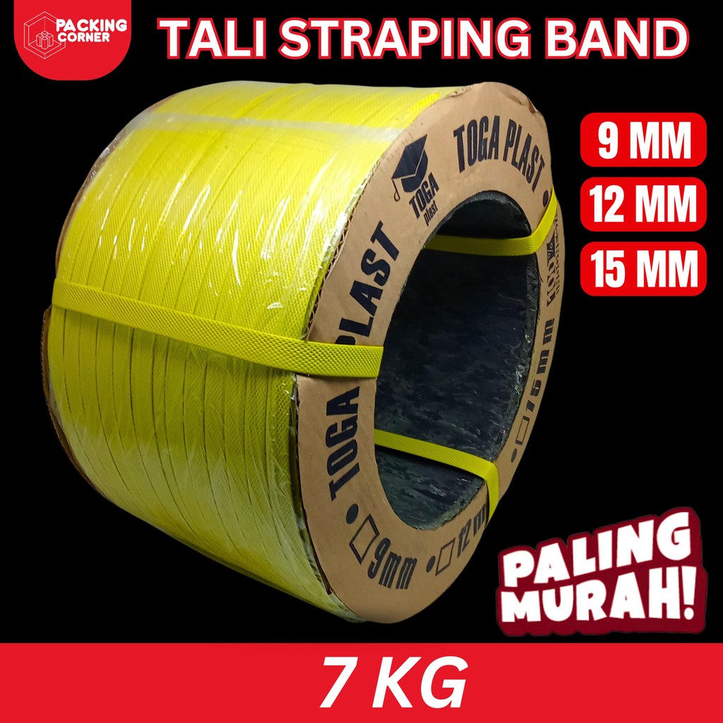 Jual Tali Strapping Band 9mm 12mm 15mm - 7KG | Tali Klem Packing Dus ...