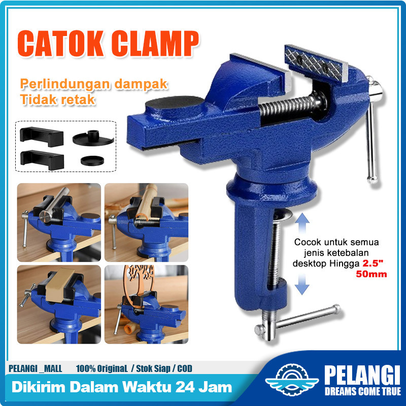 Jual Catok Meja Ragum Putar 70mm Tabele Vise Dove Tail Mini Heavy Duty ...