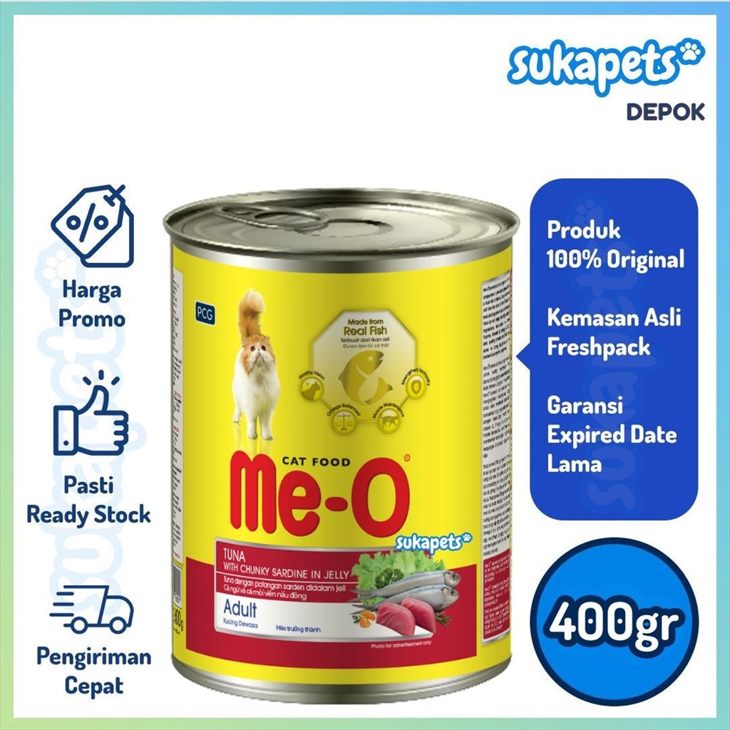 Jual Meo Can Tuna & Sardine Chunk Makanan Kucing Basah Kaleng 400gr ...