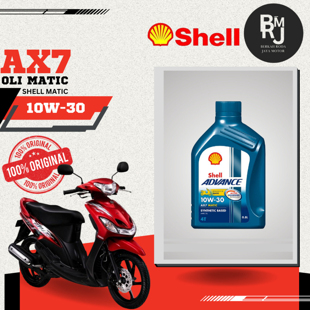 Jual PAKET OLI MESIN MOTOR SHELL AX7 SAE 10W30 0,8L + SHELL GARDAN ...