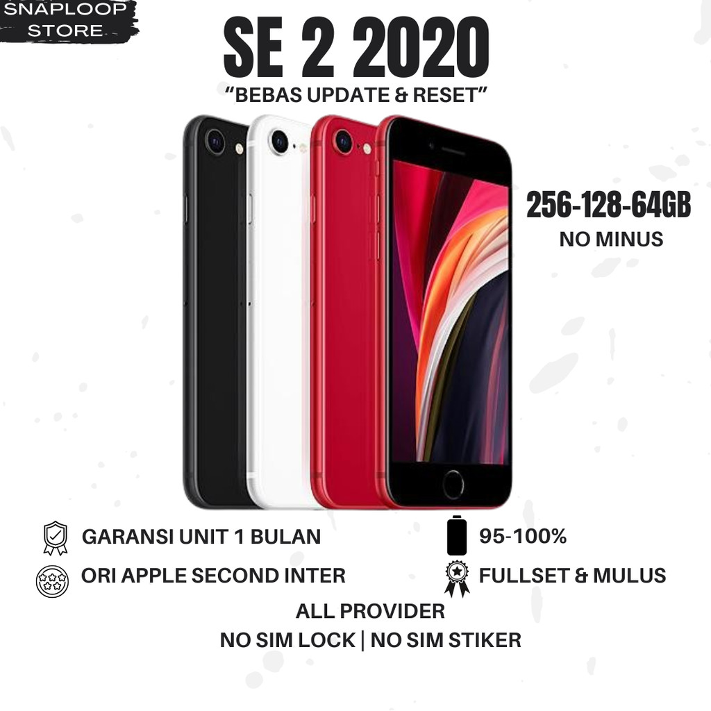 Jual iphone normal se gen 2 2020 second no minus 256gb 128gb 64gb ...