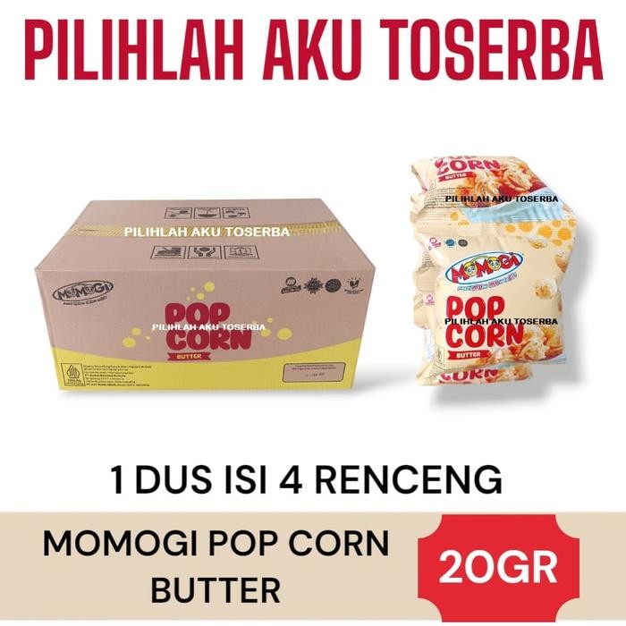 Jual Momogi POPCORN rasa BUTTER 20 gram - ( HARGA 1 DUS ) | Shopee ...