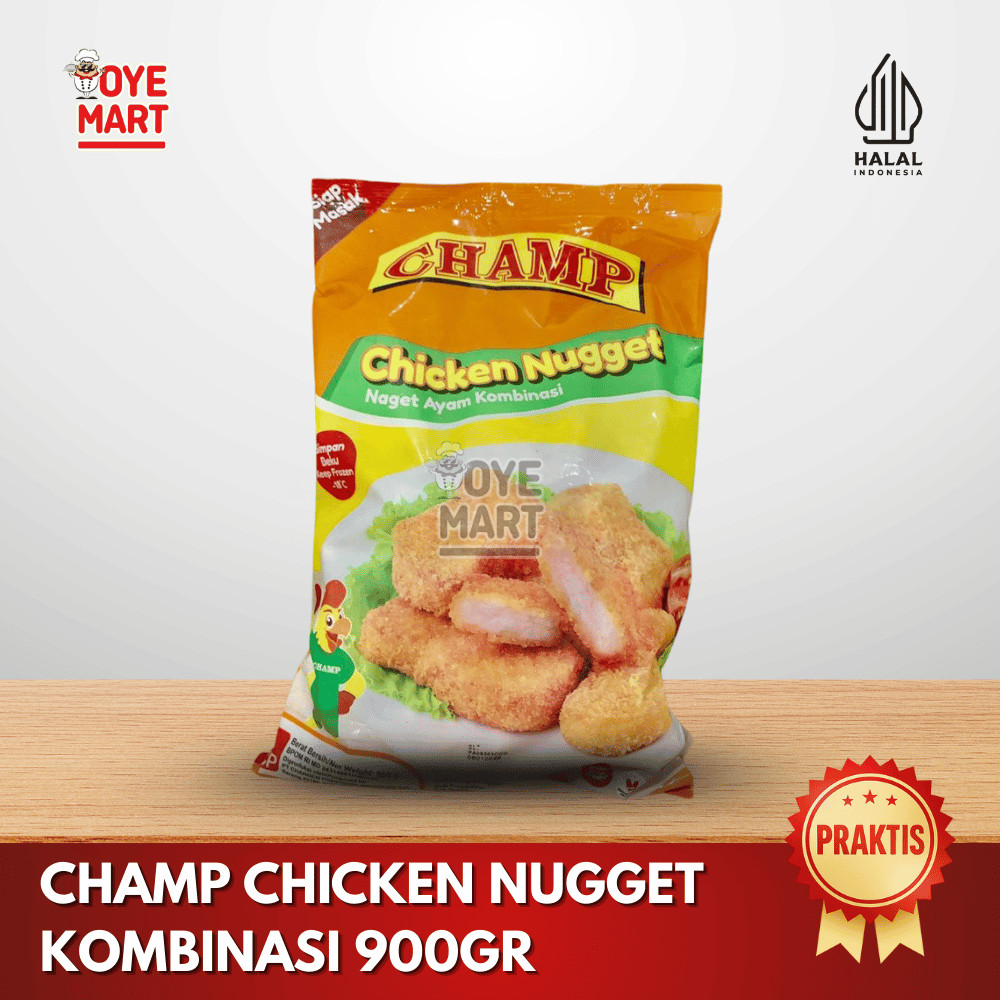 Jual CHAMP CHICKEN NUGGET KOMBINASI 900GR | Shopee Indonesia