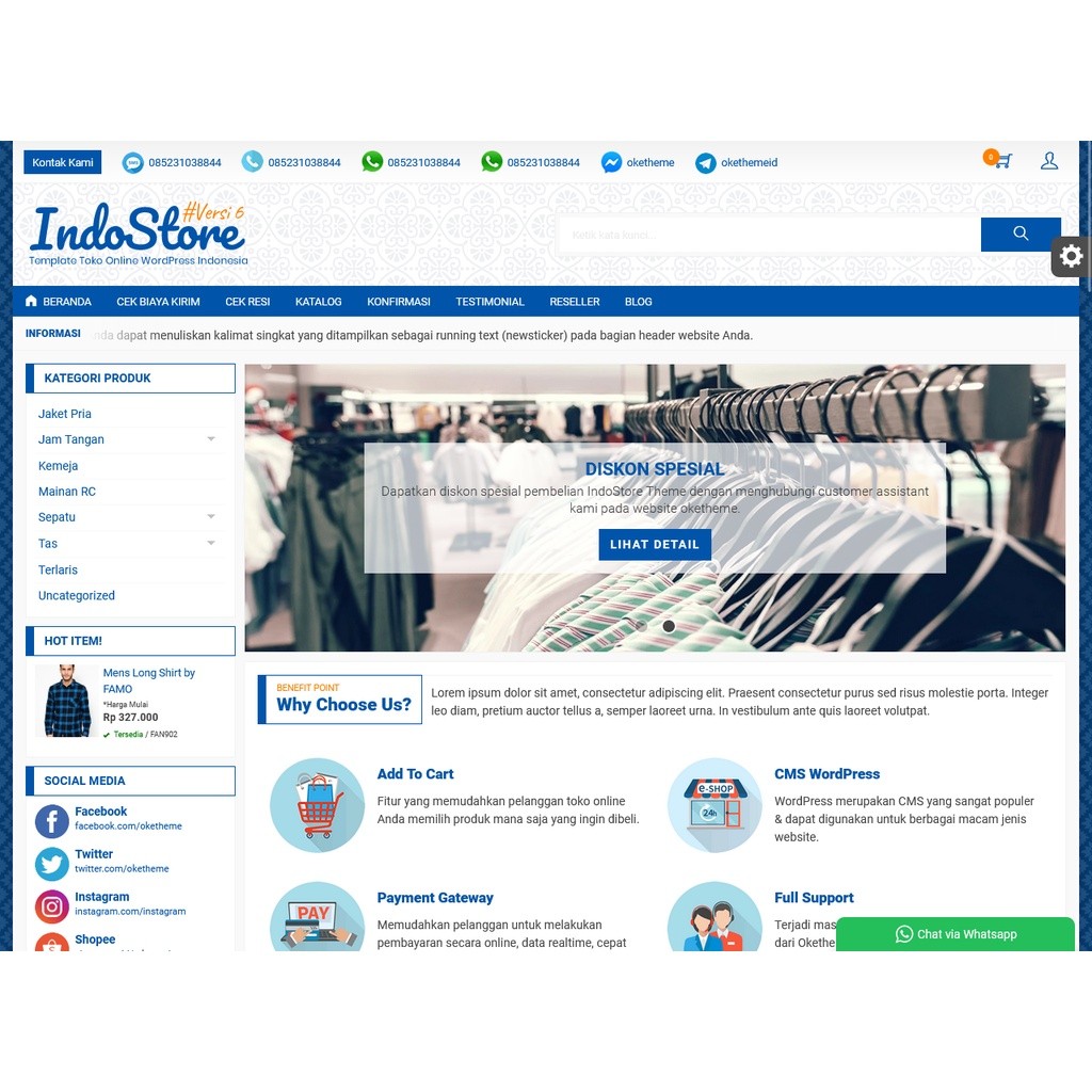 Jual WEBSITE TOKO ONLINE (GRATIS DOMAIN DAN HOSTING) | Shopee Indonesia