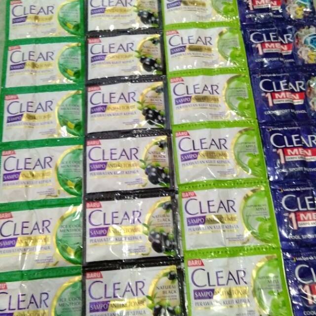 Jual 60 pcs 5 renteng SHAMPOO SAMPO CLEAR SACHET ALL VARIANT random ...