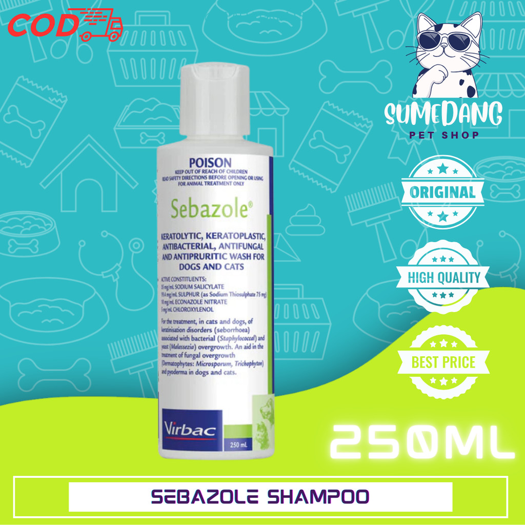 Jual Virbac Sebazole Shampoo Untuk Kucing & Anjing 250ml | Shopee Indonesia