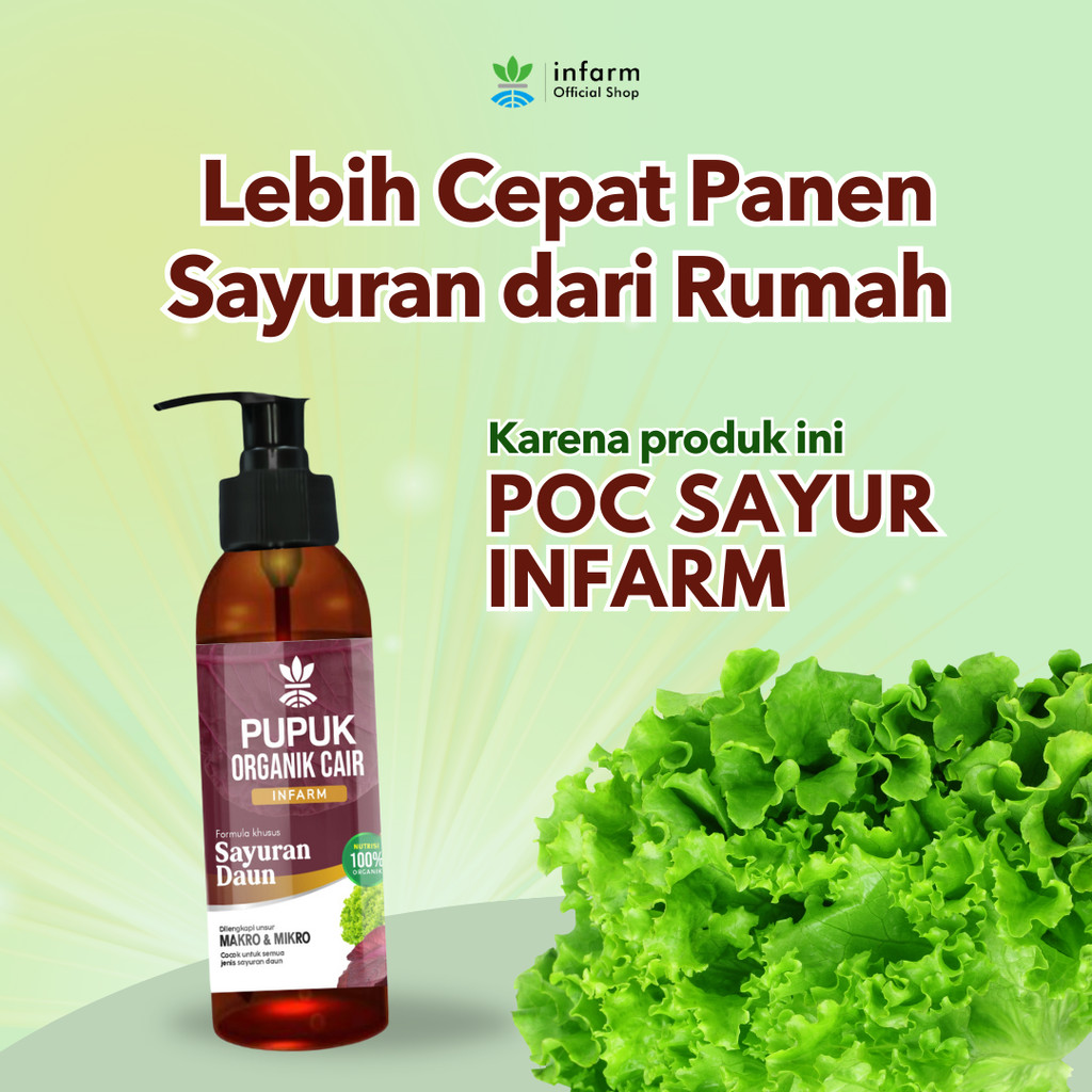 Jual Infarm Pupuk Organik Cair Tanaman Daun/ Sayur 100mL POC Kompos ...