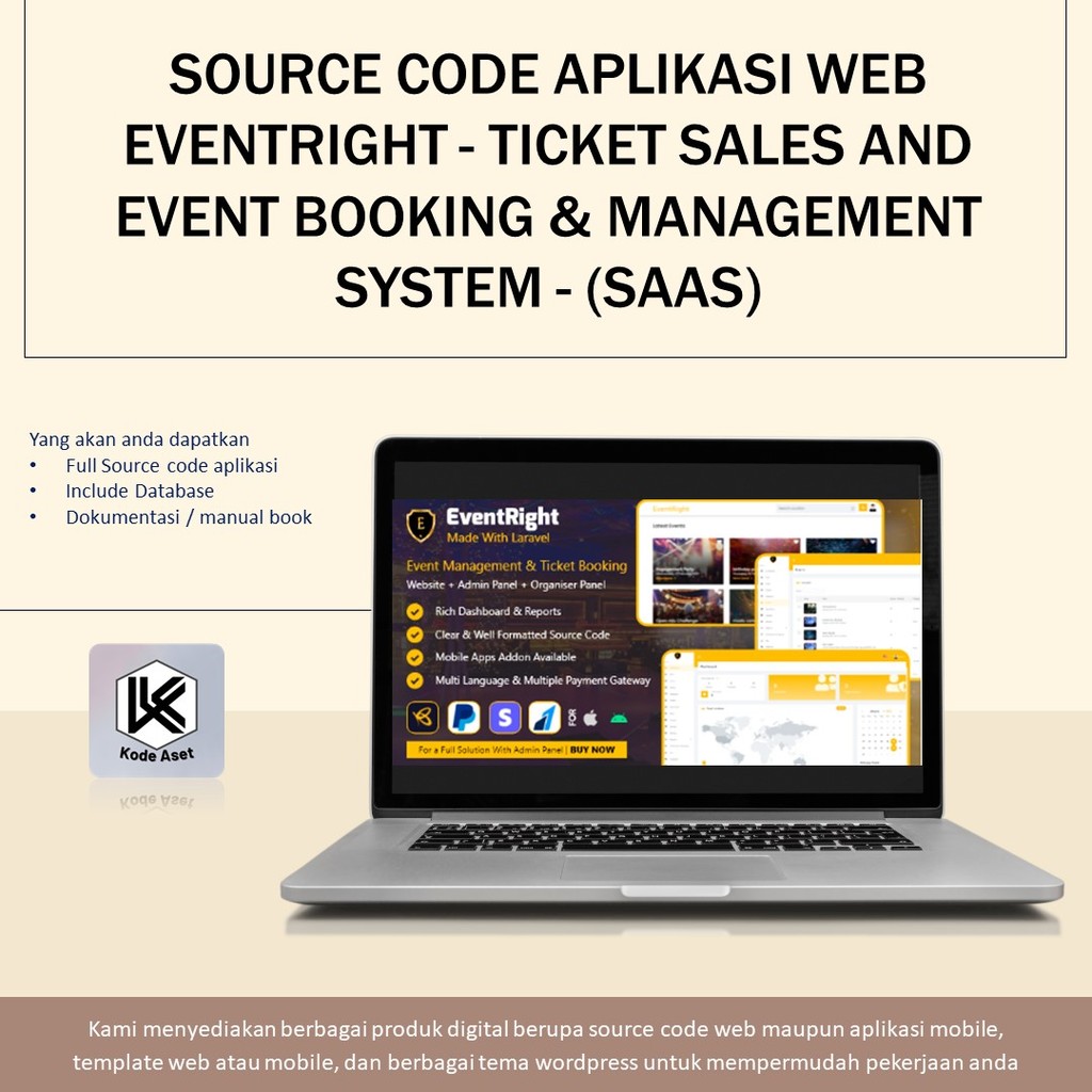 Jual SOURCE CODE APLIKASI WEB EVENTRIGHT - TICKET SALES AND EVENT BOOKING & MANAGEMENT SYSTEM ...