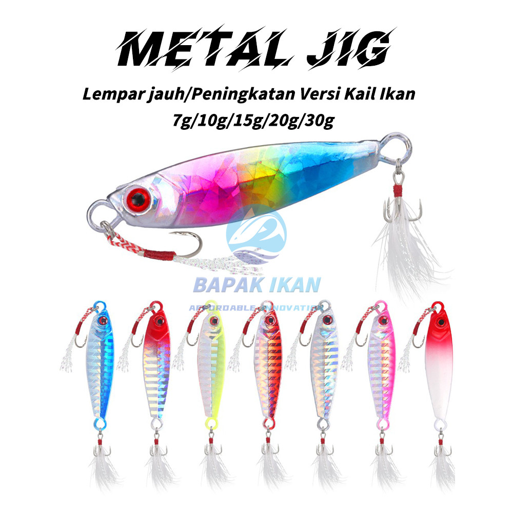 Jual 1 Pcs Umpan Pancing Laser VIB Jigging Lead 3D Mata Merah Metal 7/10/15/20/30g Micro Jig ...