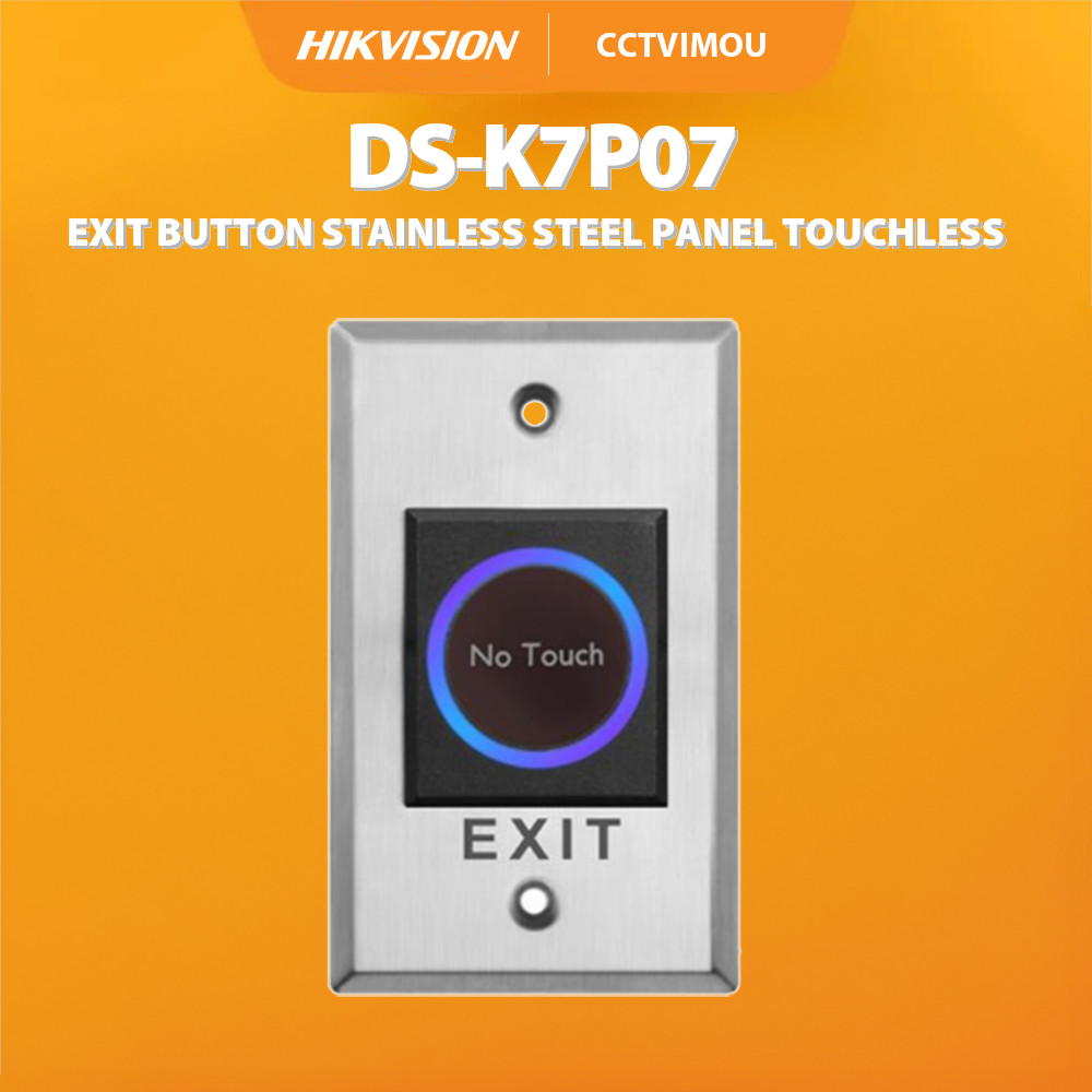 Jual HIKVISION DS-K7P07 EXIT BUTTON STAINLESS STEEL PANEL TOUCHLESS | Shopee Indonesia