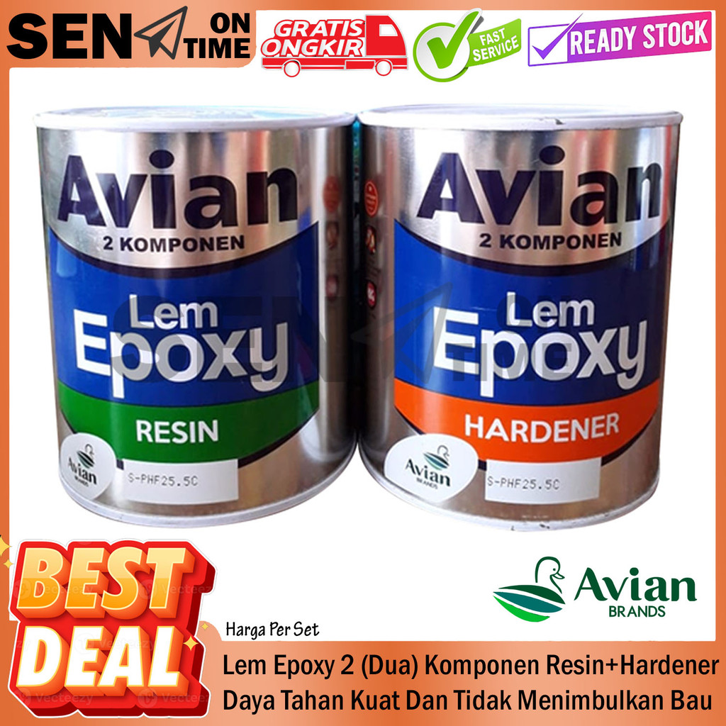 Jual Avian Lem Epoxy Campur Serbaguna Multifungsi Besi Logam 2 Komponen ...