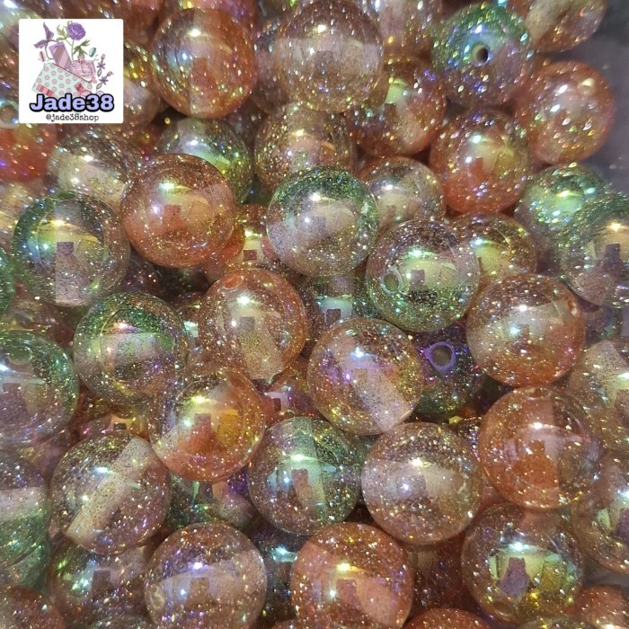 Jual Manik Bulat UV Glitter Gradasi Luxury Glitter 16mm Luculy Motif ...