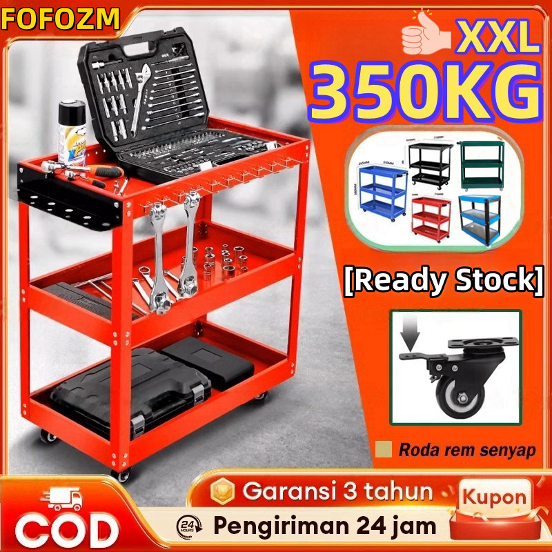 Jual [JEGU]Troli Bengkel Rak 3 Susun Perkakas Trolly Trolley Bantalan ...