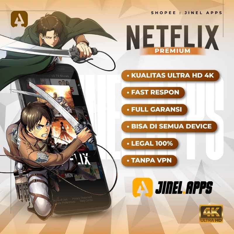 Jual NETFLIXX PERMIUM 1 BULAN PRIVATE | ANTI ON HOLD FULL UHD 4K TANPA VPN 100% FULLGARANSI ...