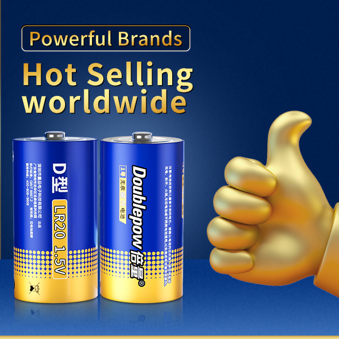 Jual Doublepow Baterai Sekali Pakai Alkaline LR20 Size D 1.5V 1 PCS ...