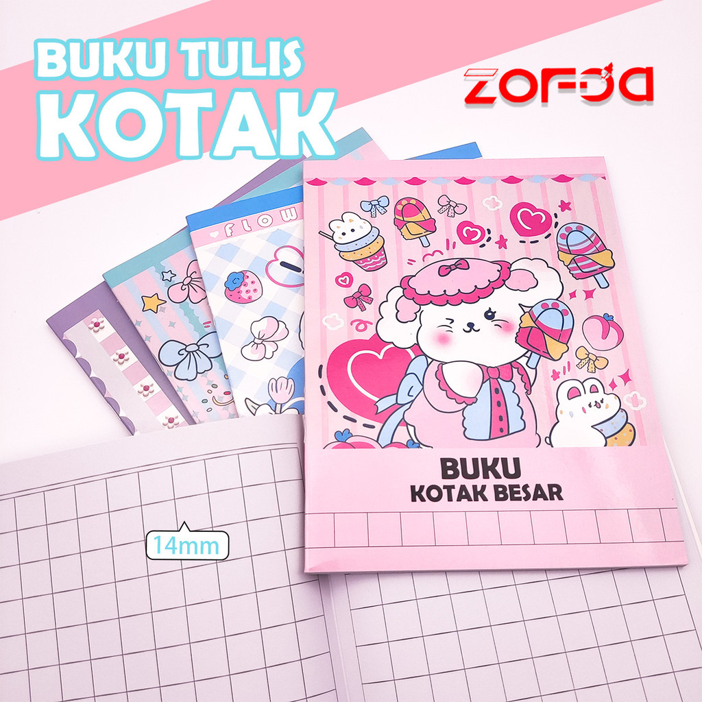 Jual Buku Catatan Persegi 14mm / Notebook isi 38 lembar / Buku Kerja ...