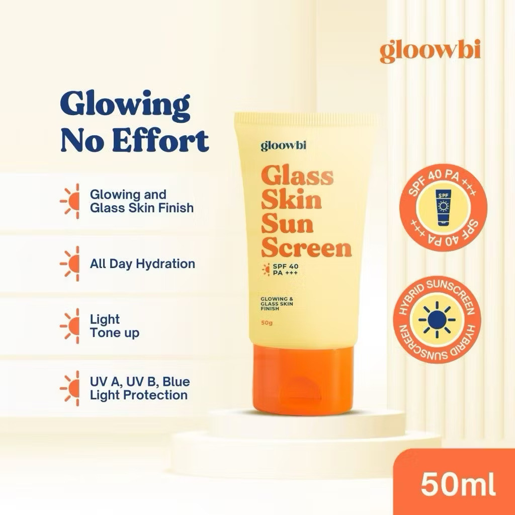 Jual GLOOW&Be Sunscreen SPF40 PA+++ 50g Glowbi Glass Skin Hybrid ...