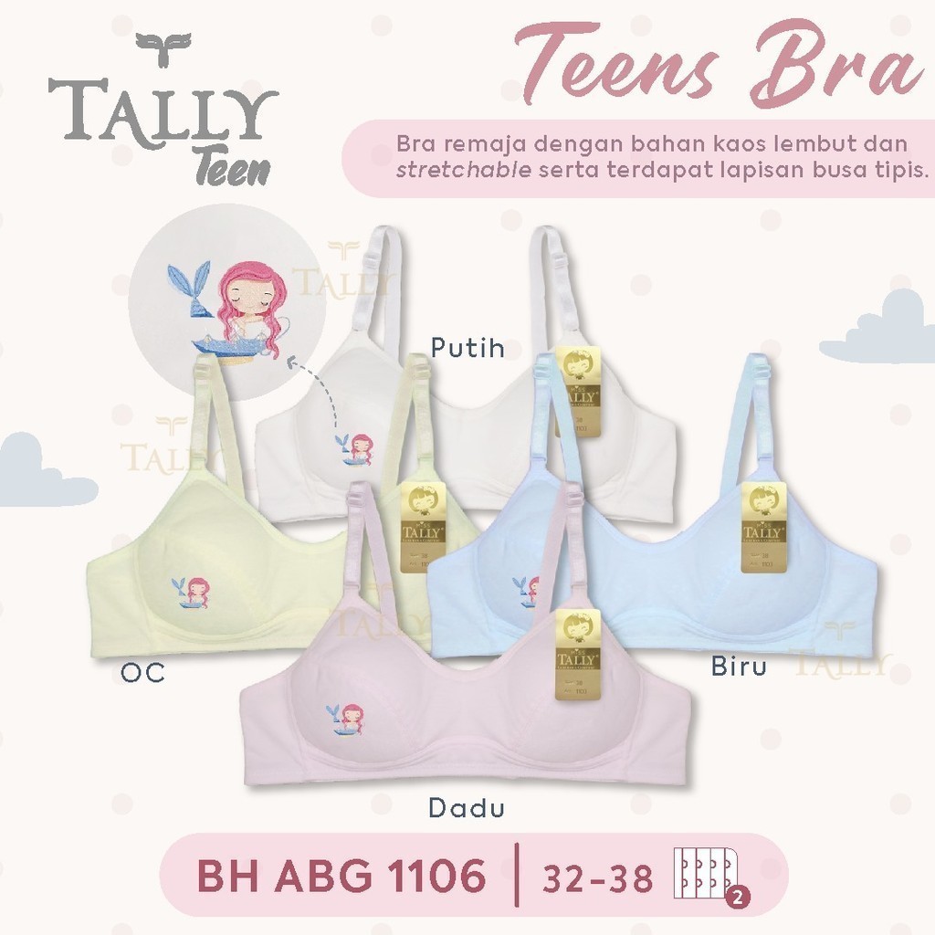 Jual TALLY BRA BH REMAJA ABG 1106 I CUP A I 3/4 CUP l TANPA BUSA I ...