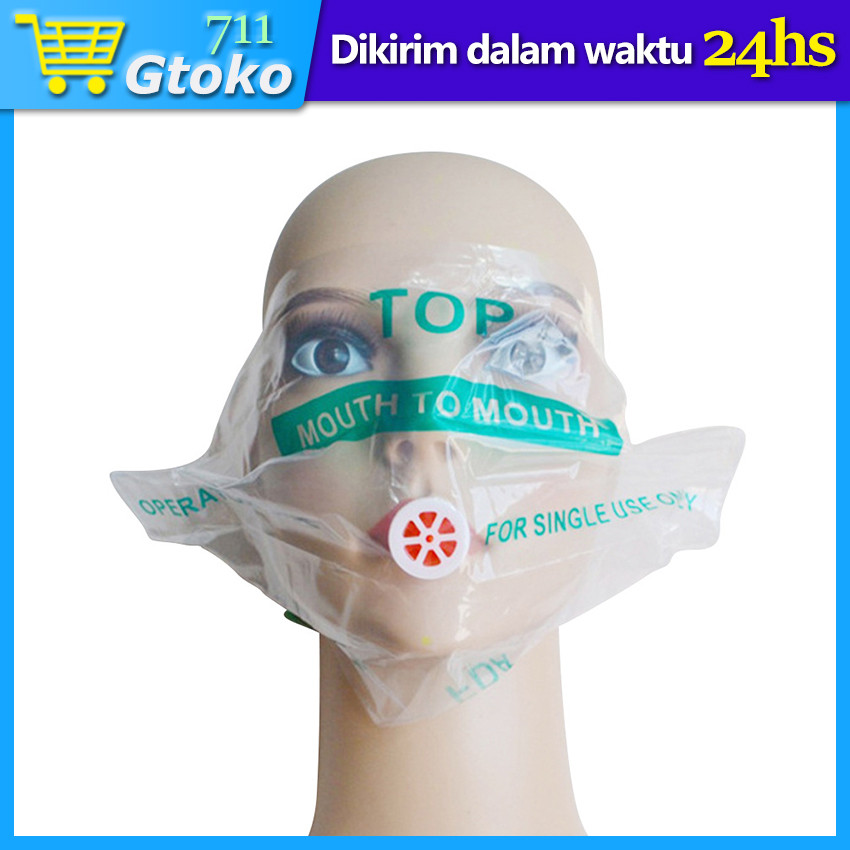 Jual CPR Masker Resusitasi Mouth To Mouth First Aid CPR Mask Pocket ...