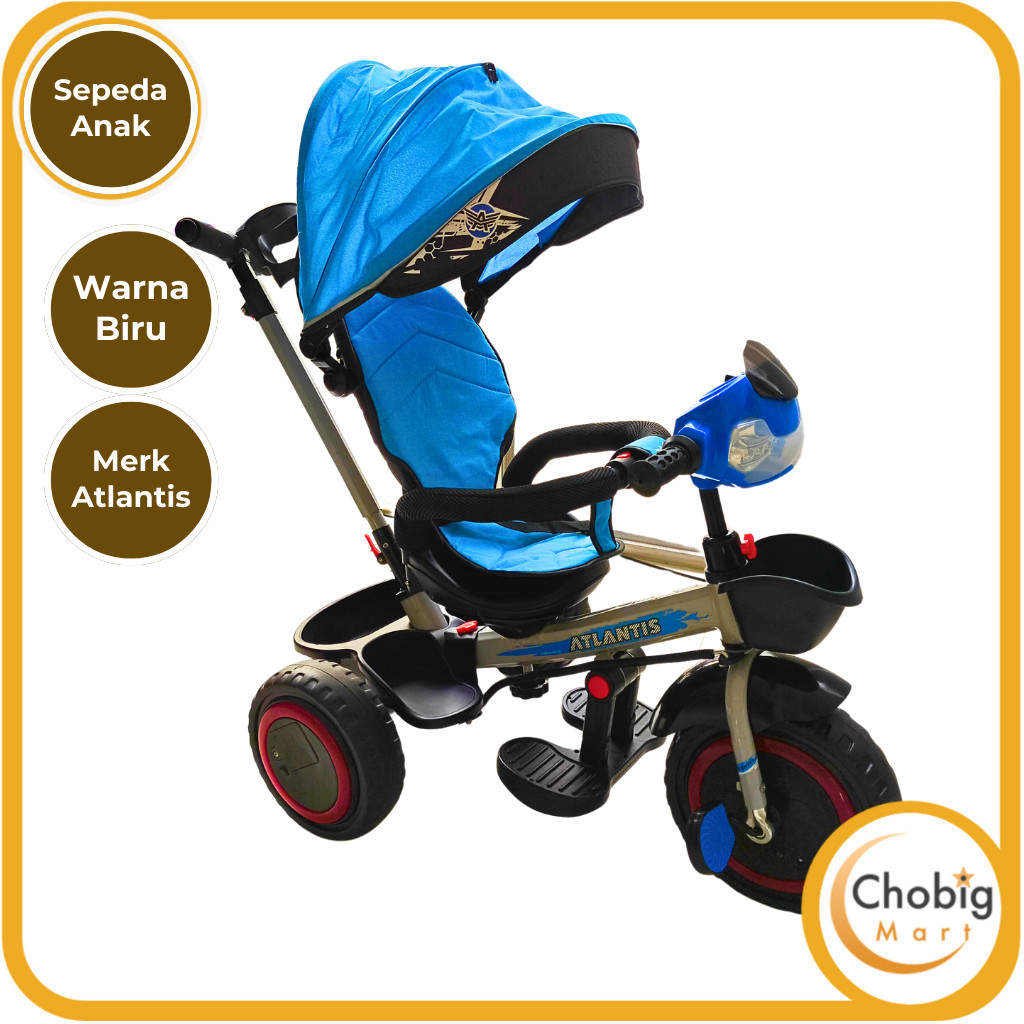 Jual Sepeda Stroller Bayi Anak Atlantis 3 Tiga Roda Tricycle Music Lagu ...