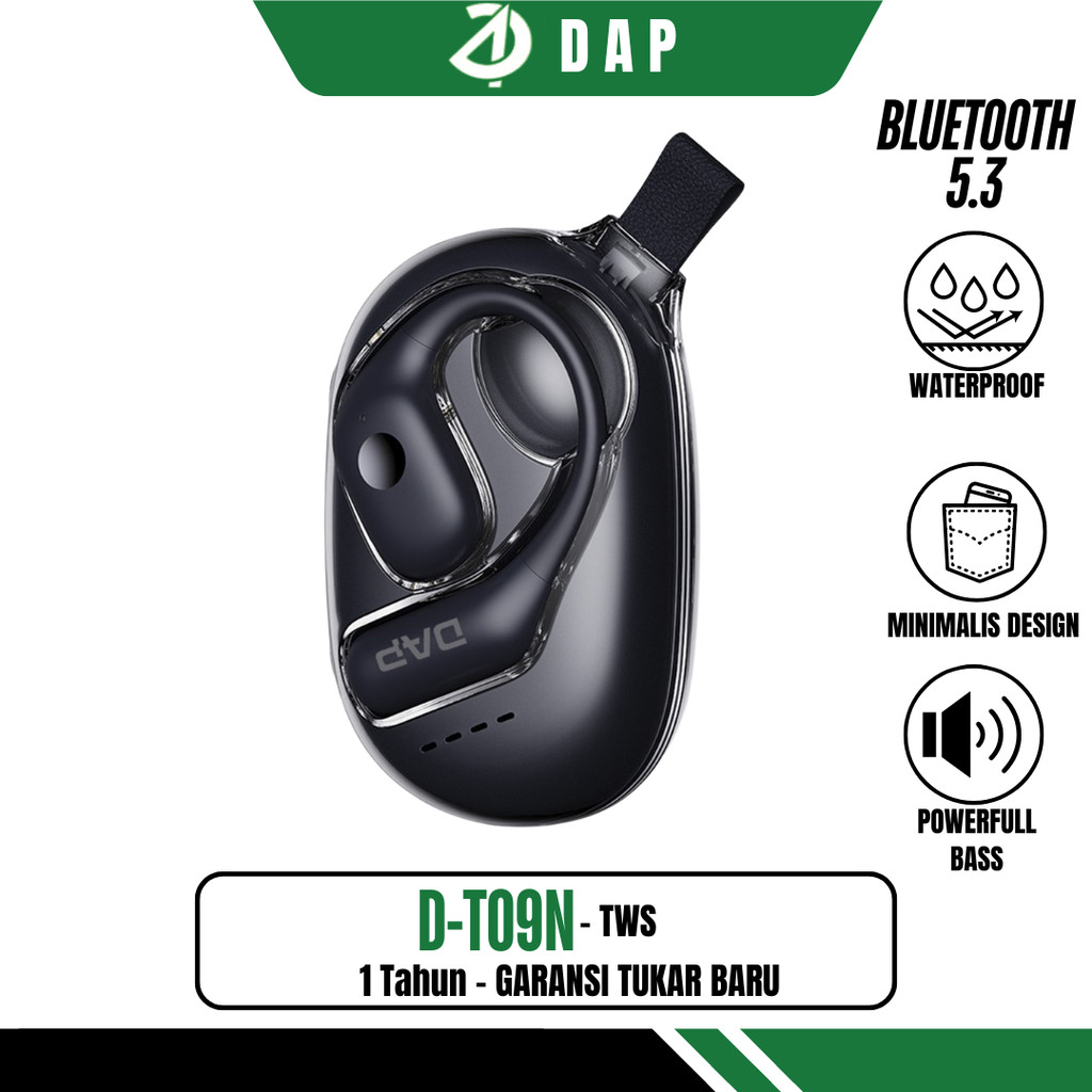 Jual DAP OWS Open Ear True Wireless Earbuds D-T09 IPX4 Dual ENC Audio ...