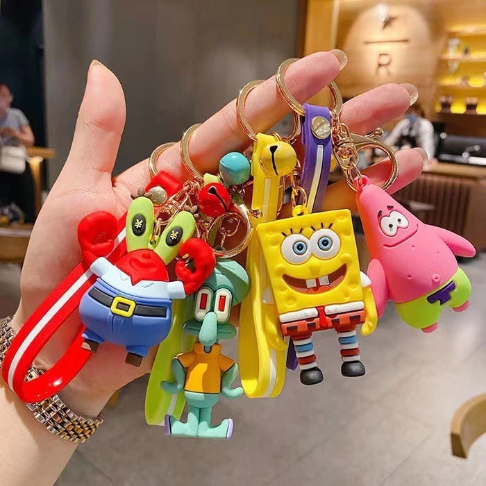 Jual Gantungan Kunci Spongebob Squarepants/Keychain Rubber Aksesories ...