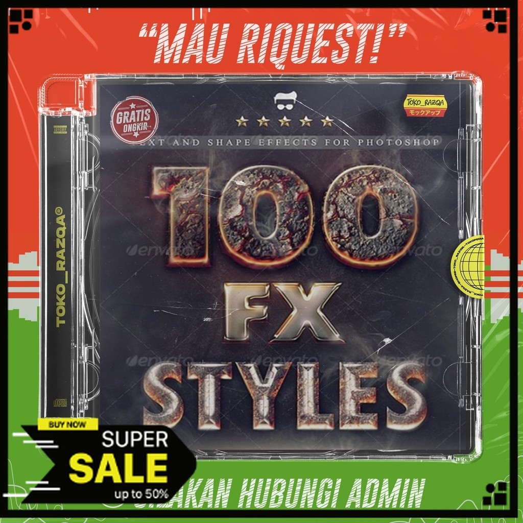 Jual 100 Photoshop Layer Styles Bundle - Text Effect PS TEXT NEW | Shopee Indonesia