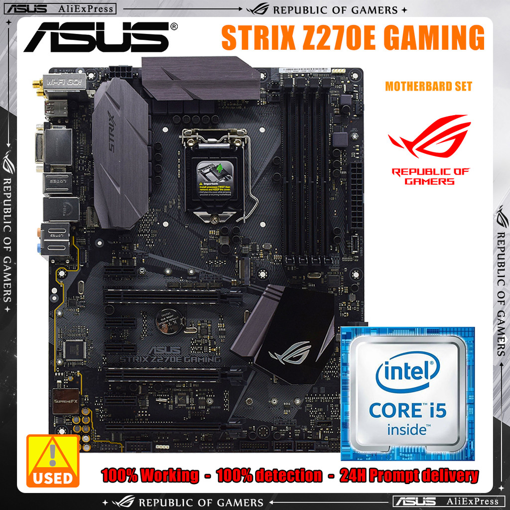 Jual ASUS ROG STRIX Z270E GAMING With I5 6500 Original M.2 NVME 7th ...