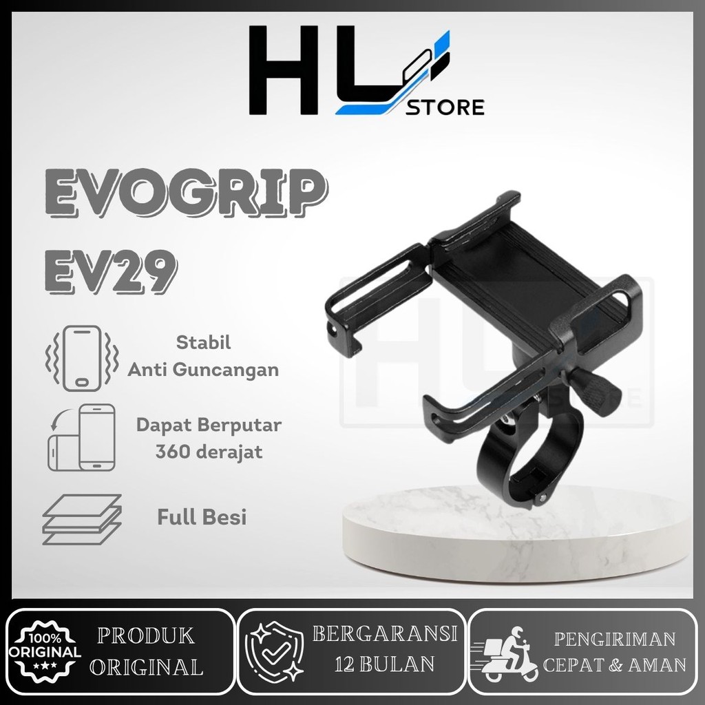 Jual Eevo EV29 Holder HP Stang Motor/Sepeda Full Besi Aluminium Spion motor Dudukan Penyangga ...