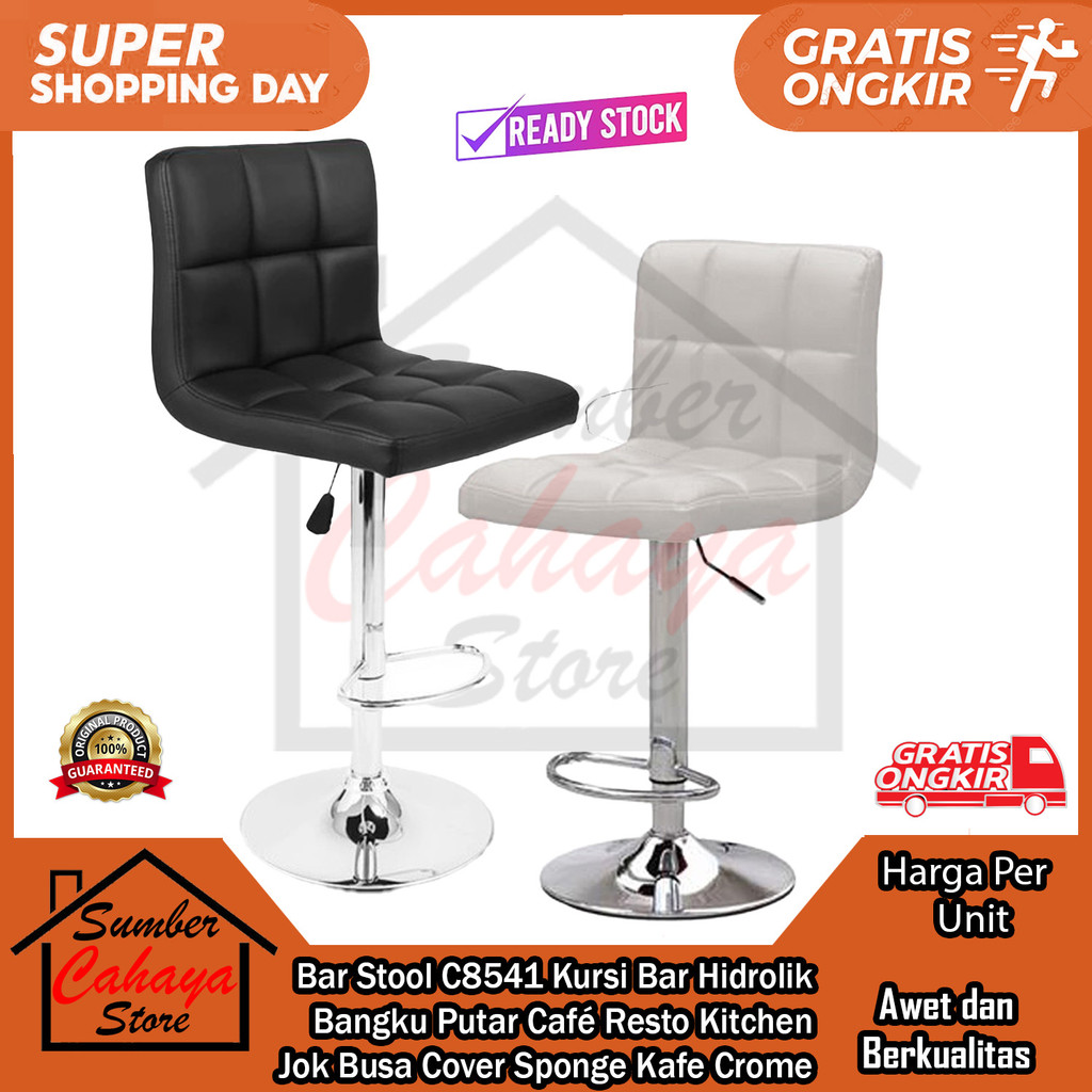 Jual Importa Bar Stool C8541 Tempat Duduk Barbershop Kursi Minibar ...
