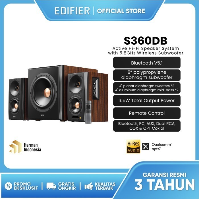Jual EDIFIER S360DB Hi-Res Audio with Wireless Subwoofer Multi ...