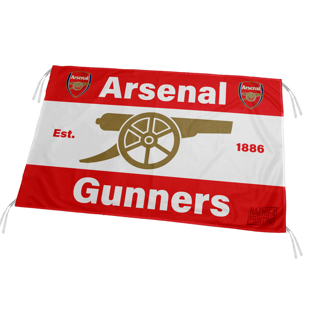 Jual Bendera Arsenal The Gunners Club Bola Europe Hiasan Dinding Ukuran ...