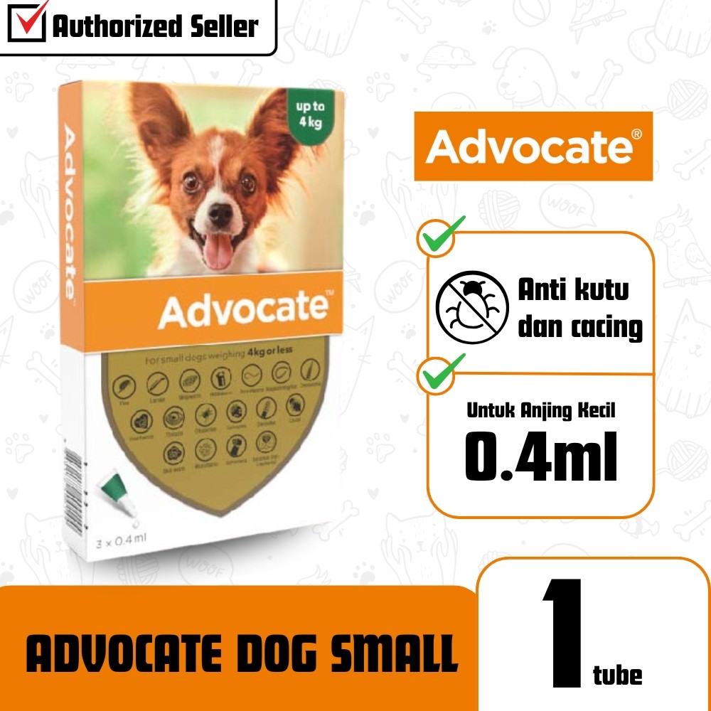 Jual Advocate Small Dog Obat Tetes Kutu Anjing 0,4ml (1 tube) | Shopee ...
