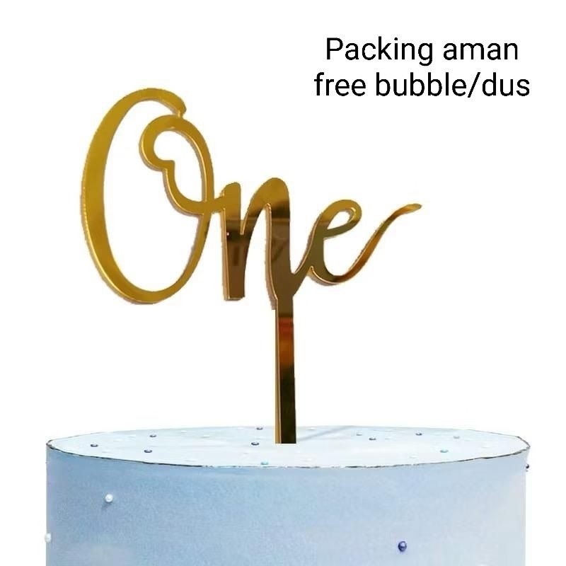 Jual Cake Topper Arkilik ONE kue roti / Hiasan kue toper ulang tahun ...
