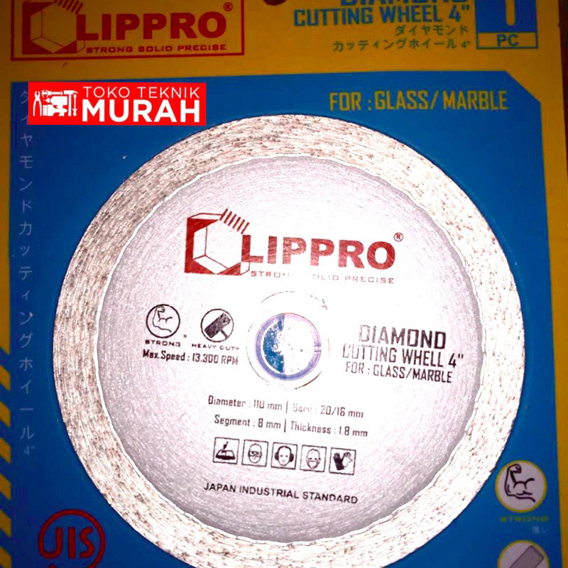 Jual Lippro 2804MB-40 Diamond Wheel 4” Wet For Glass Granit 4 Inch ...