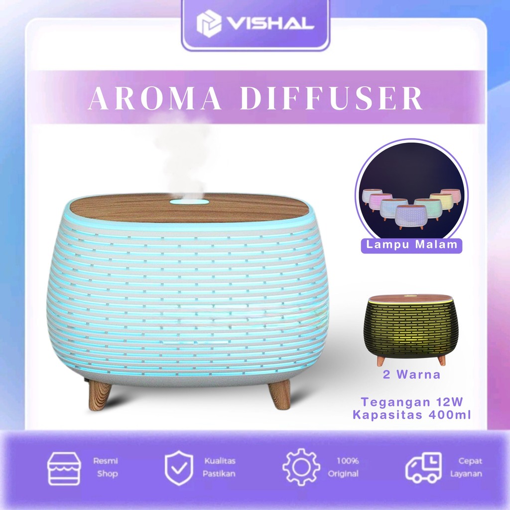 Jual VISHAL Humidifier 400ml /Desain Kekinian Free Remote Control/Ideal ...