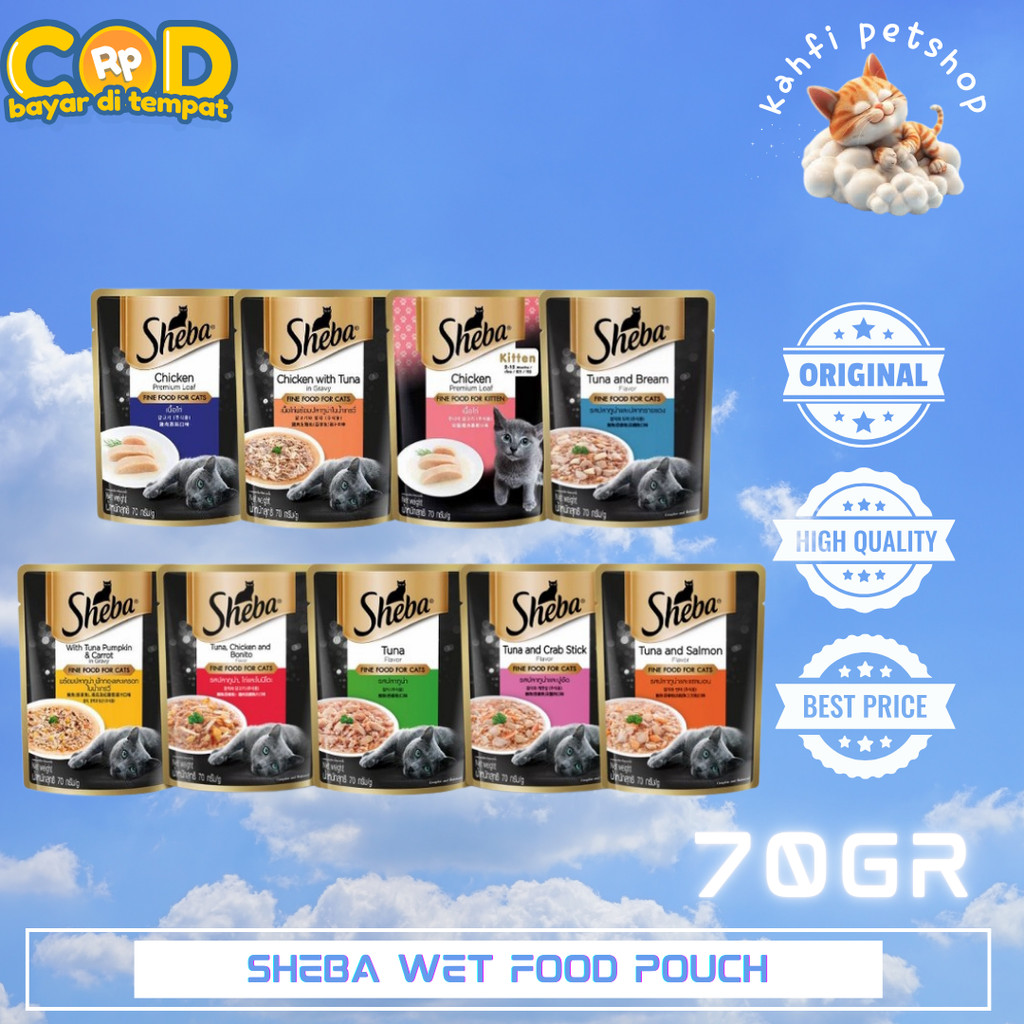 Jual Sheba Pouch 70gr All varaint makanan basah kucing SHEBA | Shopee ...