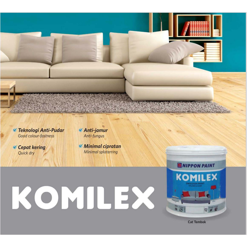 Jual CAT TEMBOK NIPPON PAINT 4,5KG KOMILEX & KOMILEX GOLD CAT INTERIOR ...