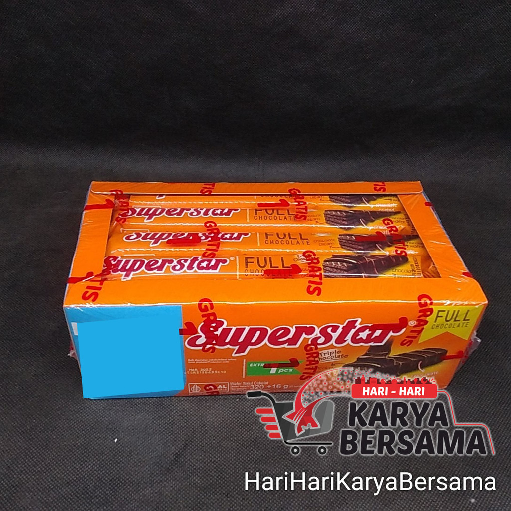 Jual MAKANAN RINGAN ROMA SUPERSTAR WAFER TRIPLE CHOCOLATE ISI 20'S X ...