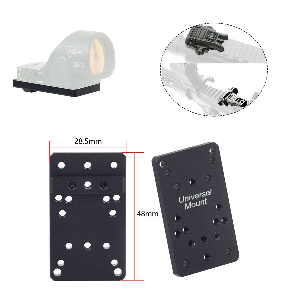 Jual Glock Universal Rear Sight Mount Plate Base For Trijicon RMR SRO ...