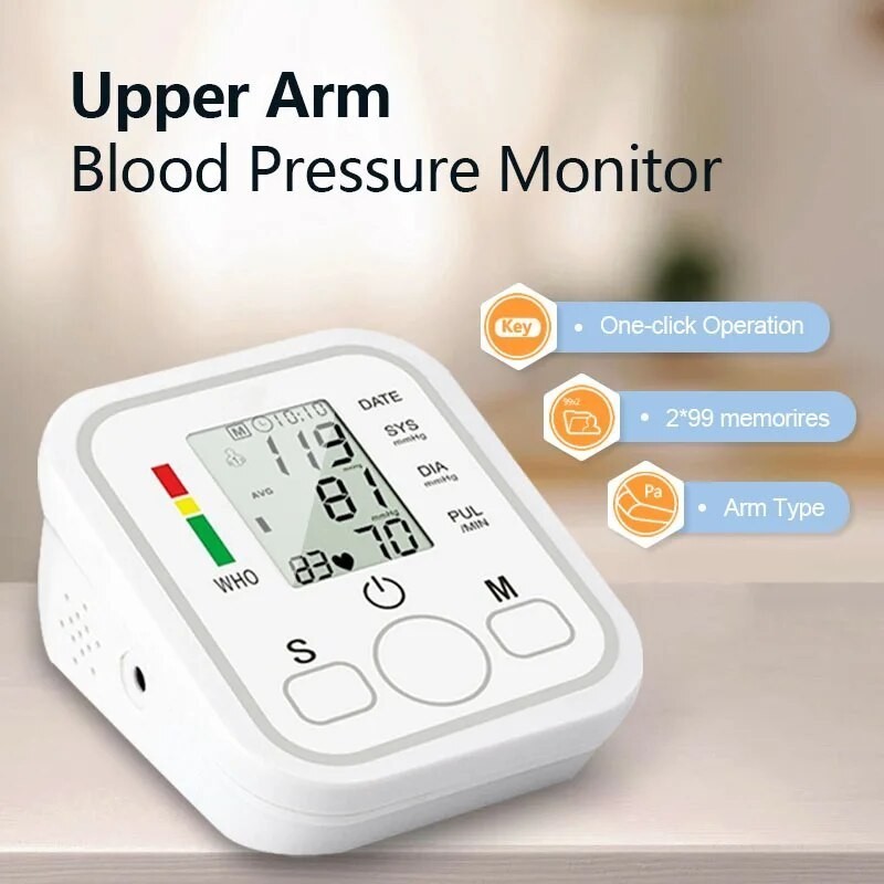 Jual Portable Upper Arm BP Meter Electronic Digital Blood Pressure ...