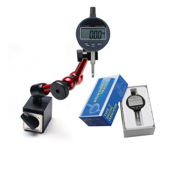 Jual Paket Dial Indicator Digital + Magnetic Base Flexible Mini Dudukan ...