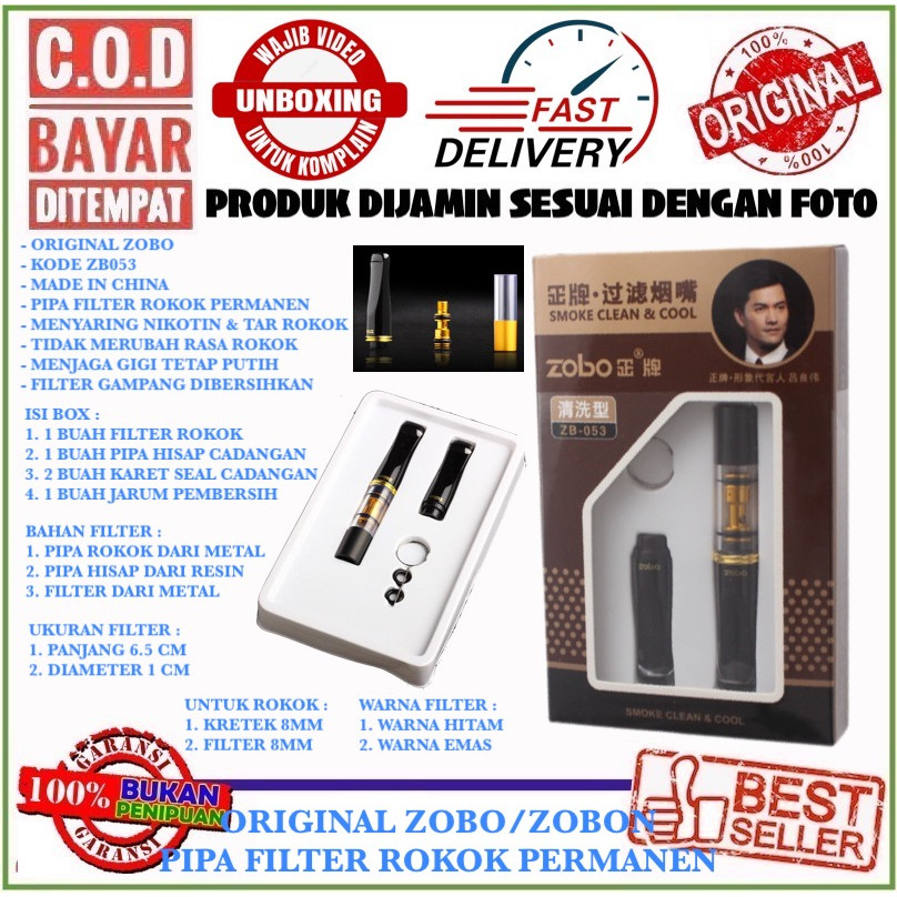Jual PIPA FILTER SARINGAN ASAP PERMANEN ZOBO ZB053 UNTUK UKURAN ...